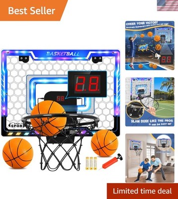 Best Gift for Young Athletes: LED Basketball Hoop with Scoreboard ...