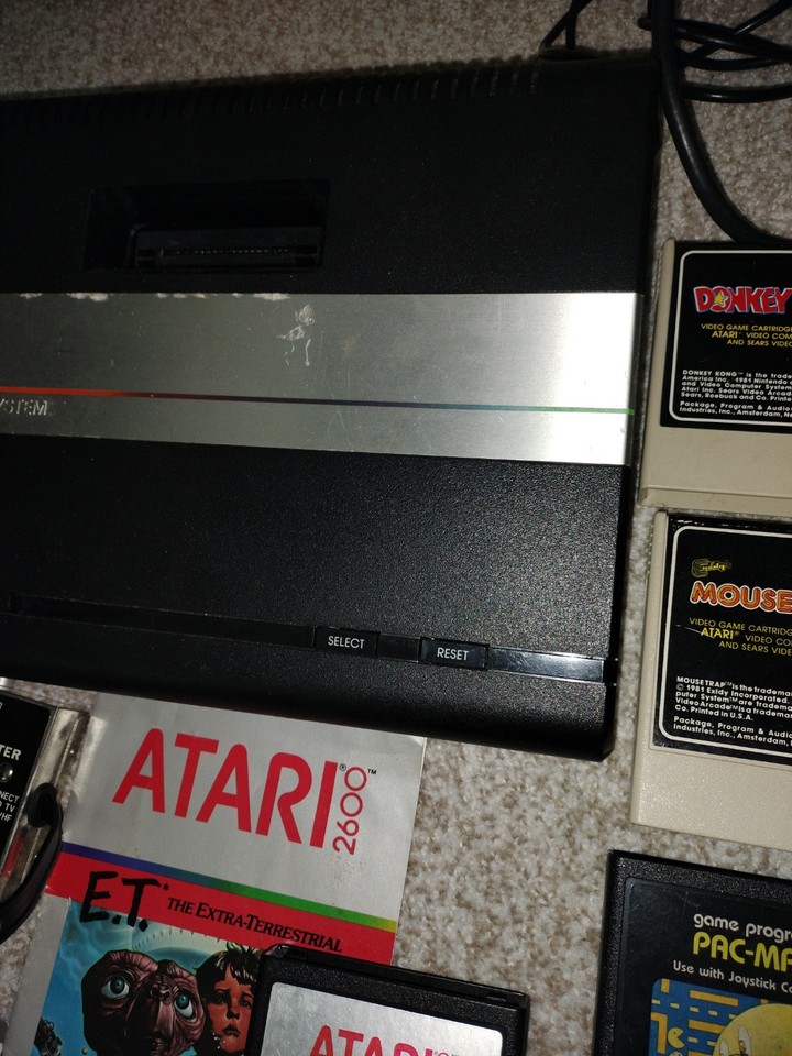 Atari 7800 Video Game Console Box, Console, Hook-ups, Manual, (Tested ...