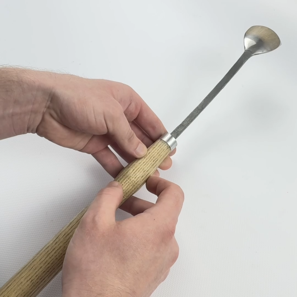 Hand-Forged Swan Neck Gouge – 52100 Steel Blade, Ash Handle, Sculpting ...