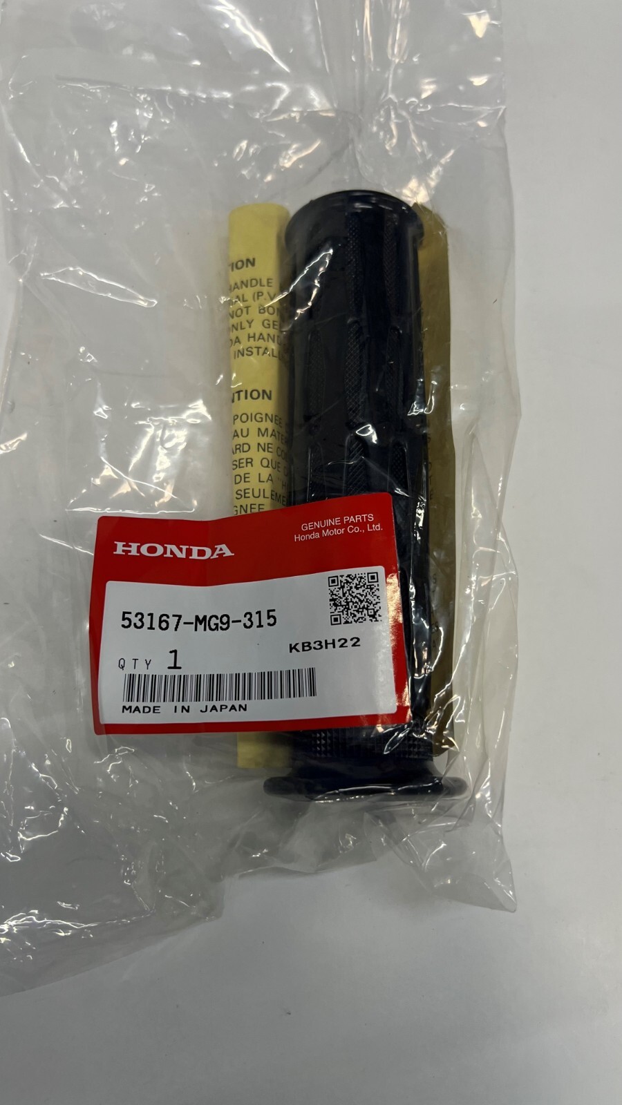 Genuine OEM New Honda Grips Handle Set 2pc 53167-MG9-315 53168-MG9-315 ...