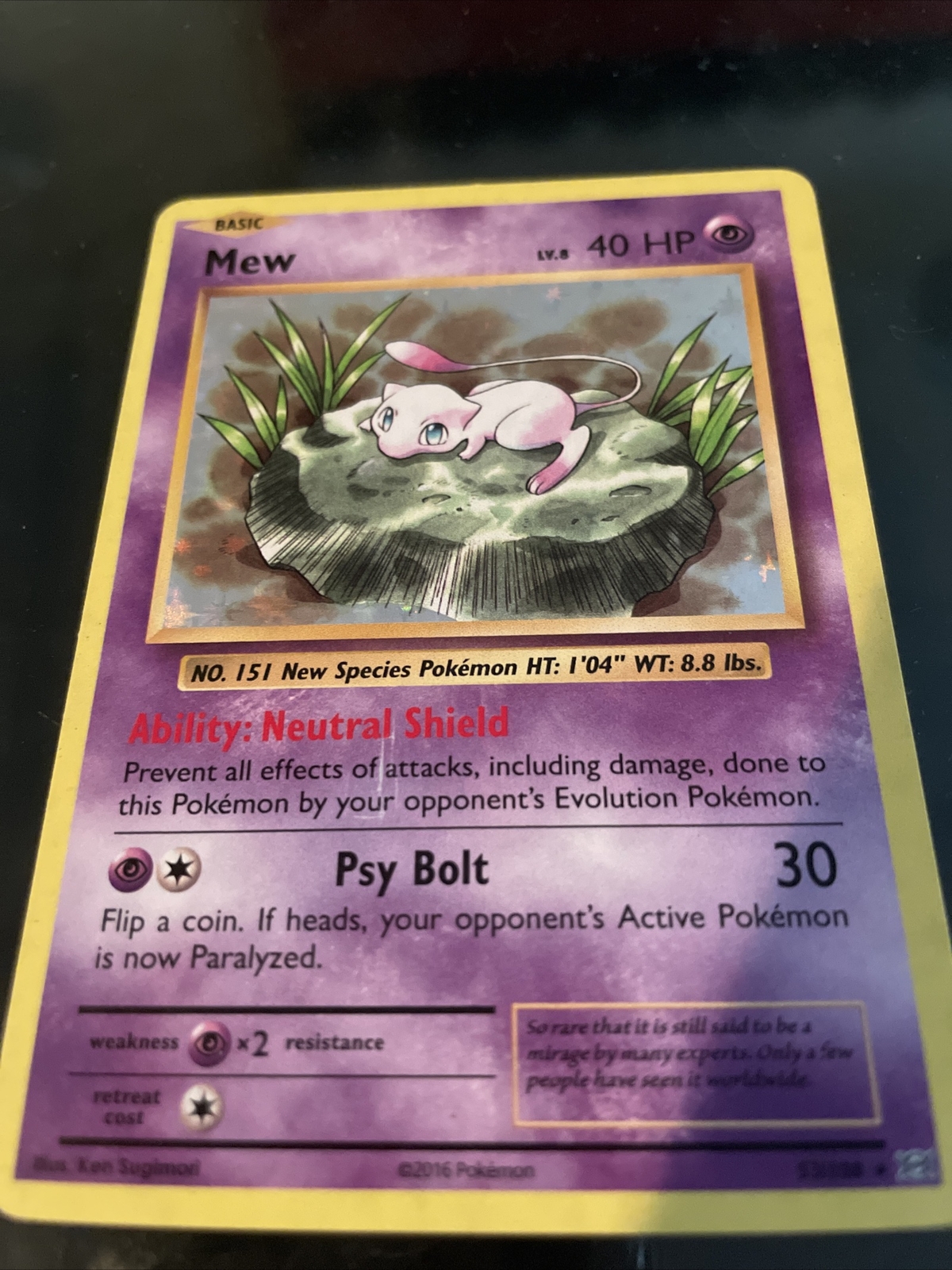 Mew HOLO RARE Pokemon 53/108 XY Evolutions Holographic Foil Star - LP ...