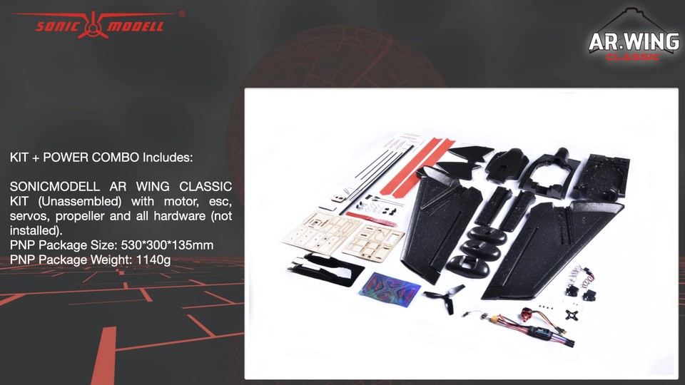 AR CLASSIC 900mm Wingspan FPV Flying Wing RC Airplane Unassembled KIT ...