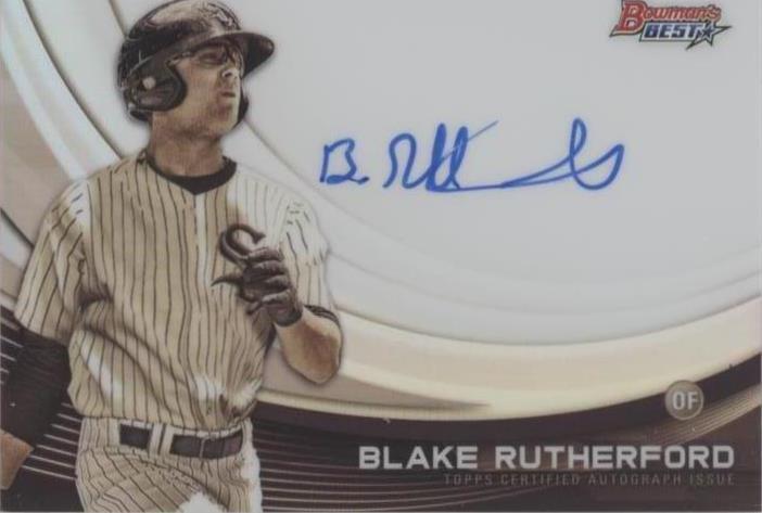 2017 Bowman's Best - Monochrome Autographs Blake Rutherford #MA-BR /125 ...