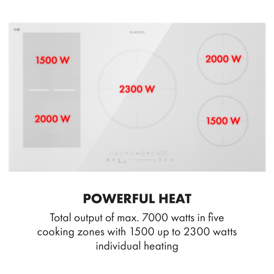 Induction Hob 90 cm 5 Ring Glass Ceramic Electric Induction Range ...