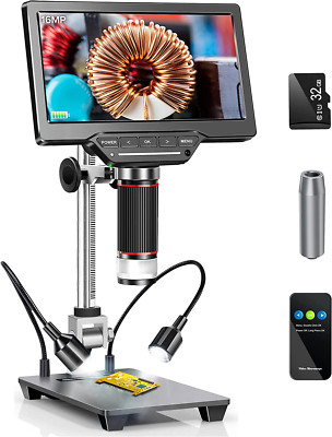 Dcorn 7" HDMI LCD Digital Microscope Camera 1300X Coin Microscope 16MP ...