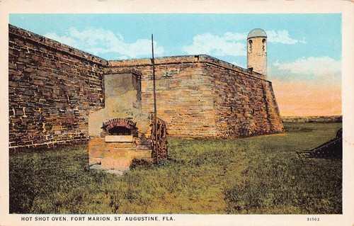 St Augustine FL Florida Castillo de San Marcos Fort Marion Vtg Postcard ...