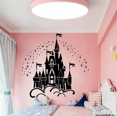 Disney Castle Characters Wall Sticker Art Decal Sticker, Nursery decals ...