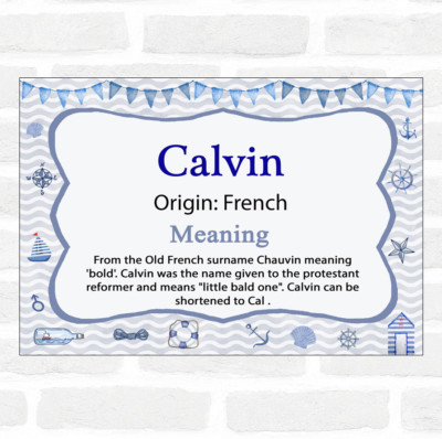 Calvin Name Meaning Nautical Certificate | eBay UK