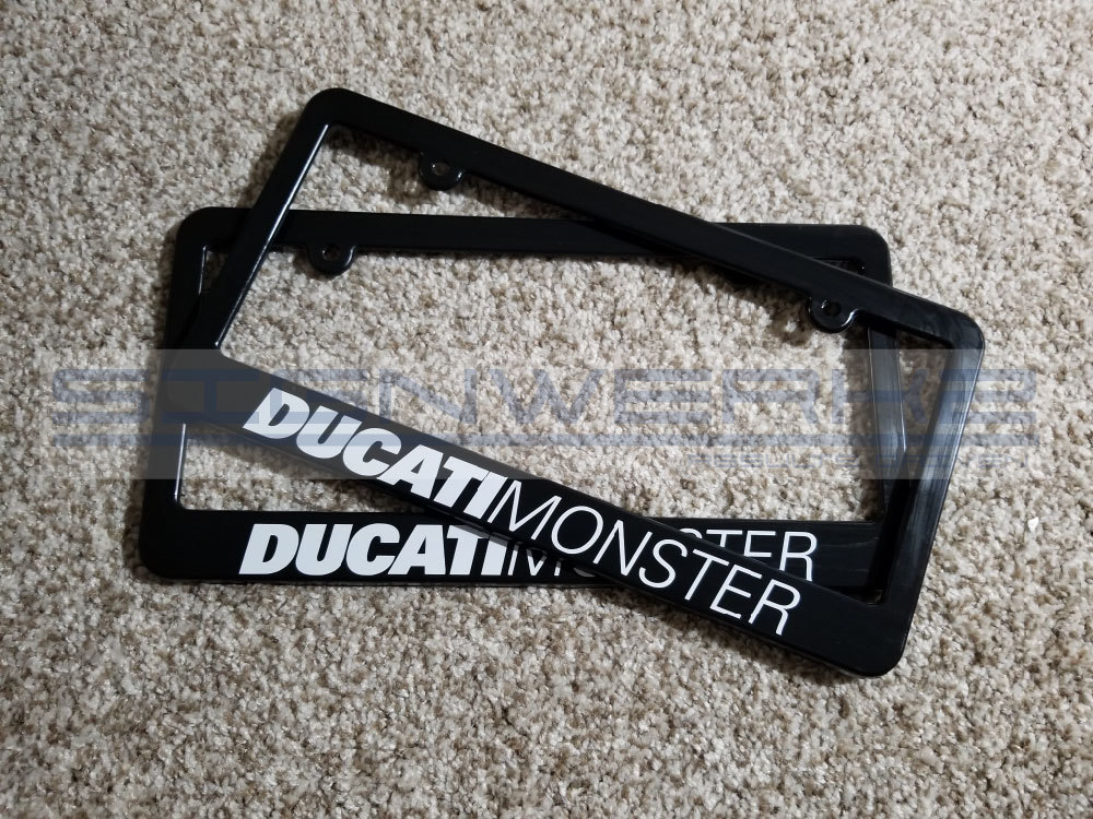 Ducati Monster License Plate Frame for Cars / Trucks - Pair | eBay