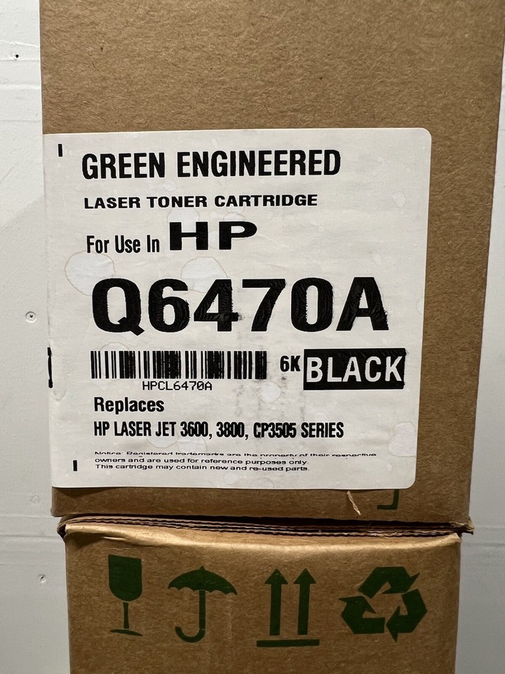 ECO-FRIENDLY TONER CARTRIDGE Q6470A BLACK FOR HP LASER JET 3600/3800 ...