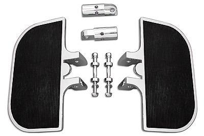 Passenger Mini Footboards Chopper Dyna Softail Chrome Rubber | eBay