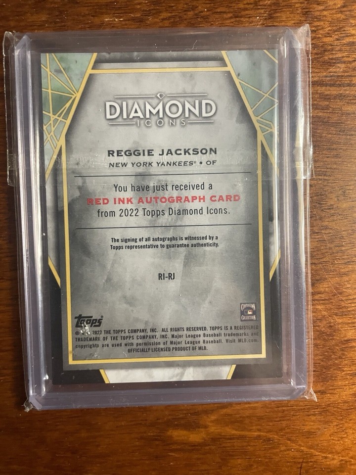 2022 Topps Diamond Icons Red Ink Auto /25 Reggie Jackson #RI-RJ Auto ...