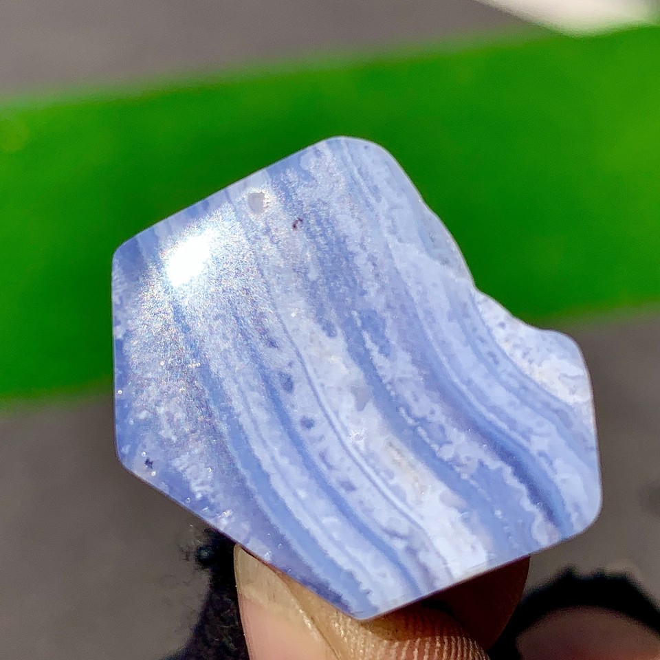 10G Natural Blue striped agate Crystal Chunks piece form Mineral ...
