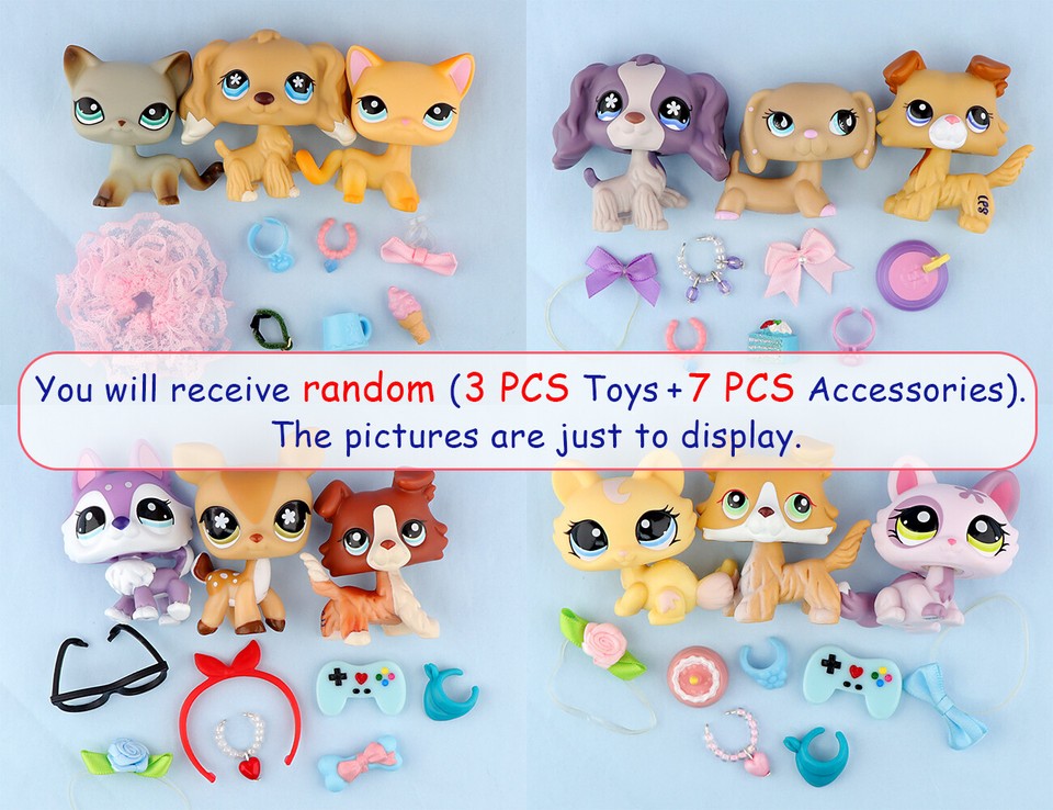 lps Pet Shop Random Pack Random 3pcs lps Pets & Random 7pcs Accessories ...