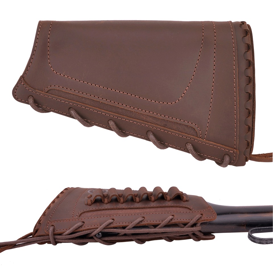 Leather Rifle Shell Holder Gun Sleeve Cartridge Buttstock Rossi Henry ...