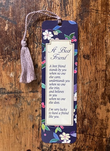 Vtg 1995 "BEST FRIENDS" Flowers Hallmark Inspirations Gift BOOKMARK ...