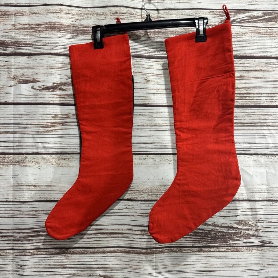 (LOT 2)Vintage Needlepoint Santa Stockings Christmas FAST SHIPPING | eBay