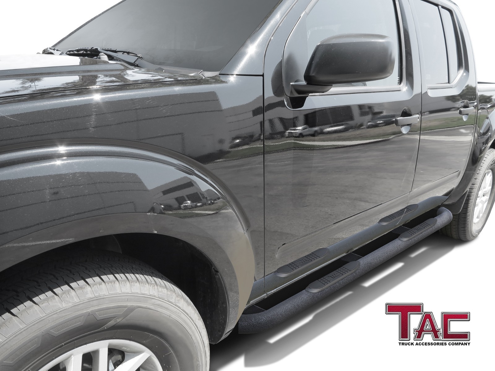 For 2005-2025 Nissan Frontier Crew Cab 3" Texture Side Step Rails ...