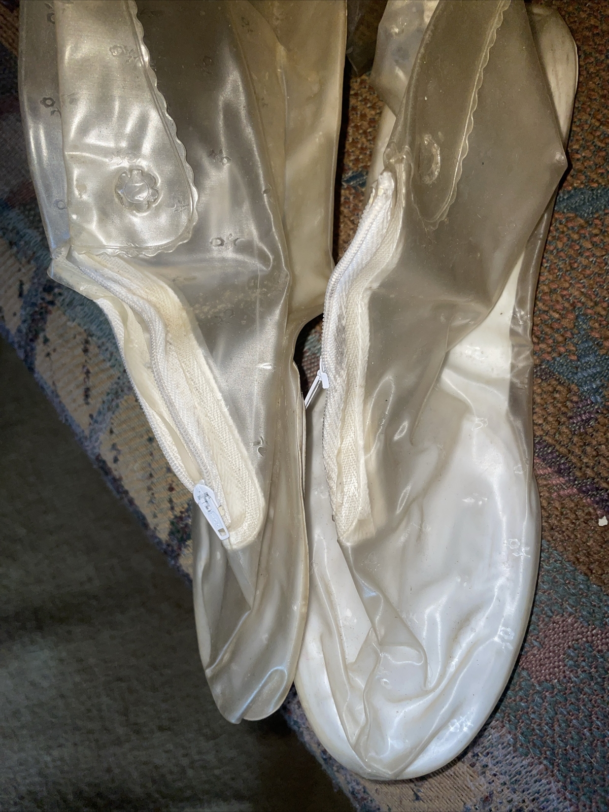 Pair Of Vintage Folding Rain Boots Shoe Cover Zippers 90’s | eBay