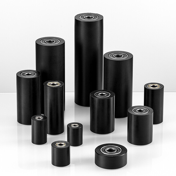 POM Ø18~60mm Roller With Two Bearing Guiding Wheel Flat Belt Idler ...