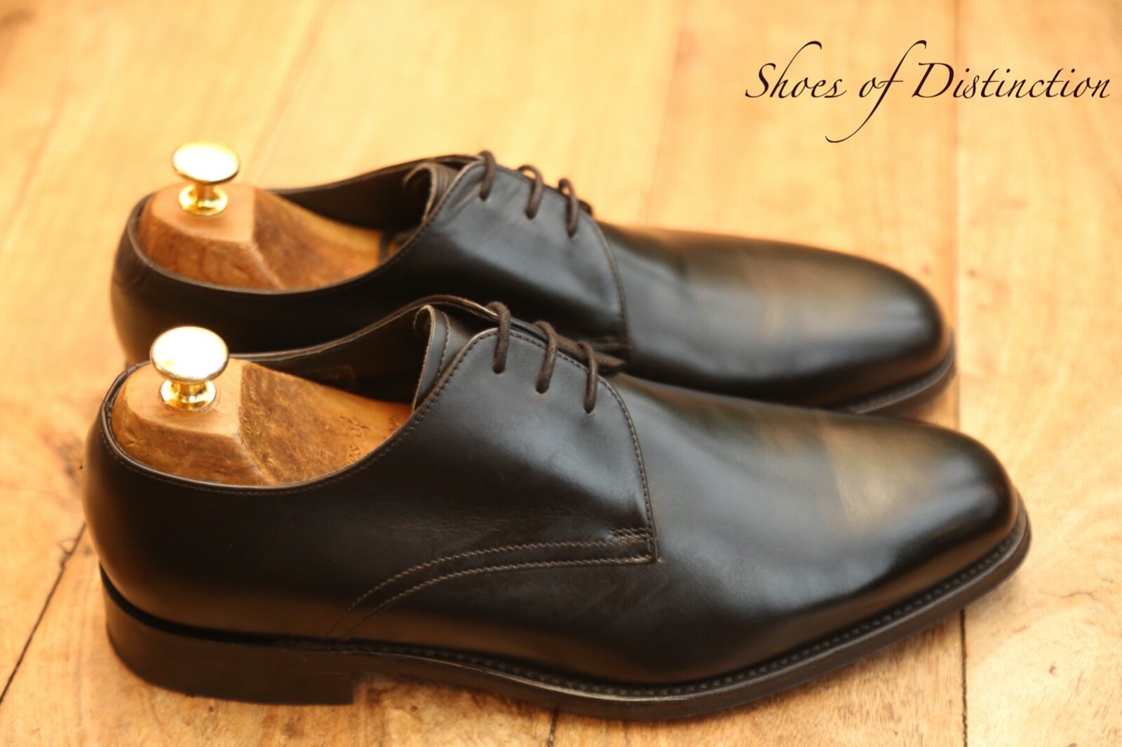 Loake 1880 Downing Black Leather Derby Shoes Mens UK … - Gem