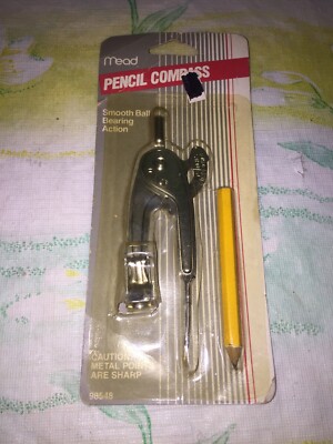 Vintage Mead Pencil Compass Smooth Ball Bearing Action 1991 98548 | eBay