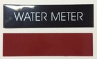 WATER METER SIGN - BLACK (SIZE 2''X7.75'')-REF24-1027 | eBay