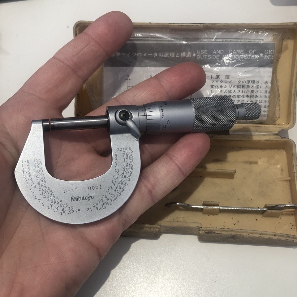 Mitutoyo External Outside Micrometer 101 - 113 M220-1” High Precision ...