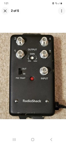 Radio Shack Coax 4-Set Distribution Amplifier, 75 OHM, Cat. No. 15-1168 ...