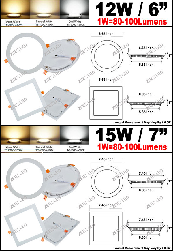 2/3/4/5/6/7/8/9/11-Inch Recessed Lighting Canless LED Ceiling Can Light ...