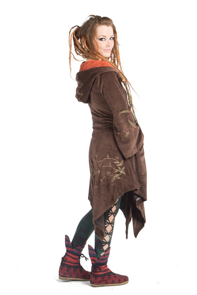 Velvet Faery Goddess Jacket, Boho Goa Psy Trance Coat Plus Size Pagan ...