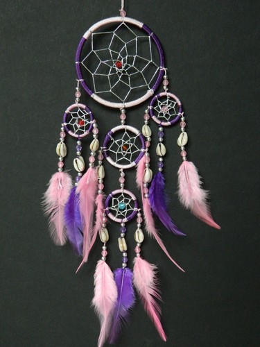 BEAUTIFUL SHELL DREAM CATCHER VARIOUS COLOURS NURSERY BEDROOM NEW ...