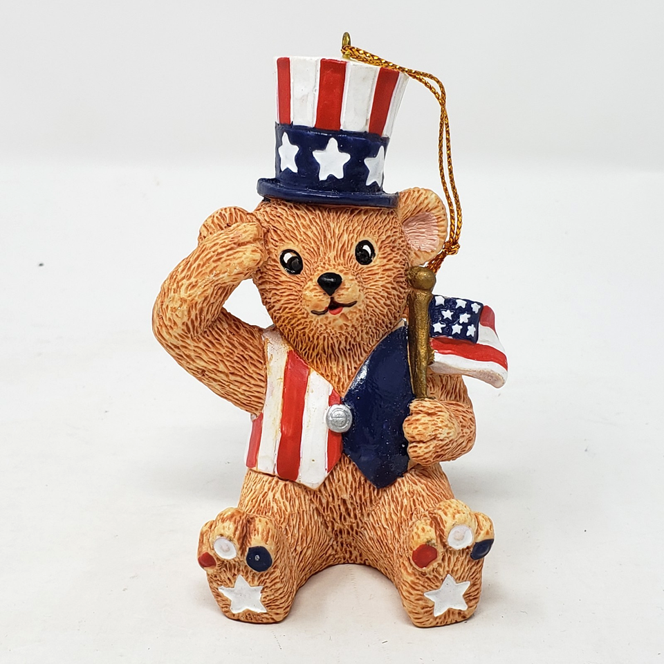 Vintage Claire's Bear Ornament Stars And Stripes Uncle Sam 1997 | eBay
