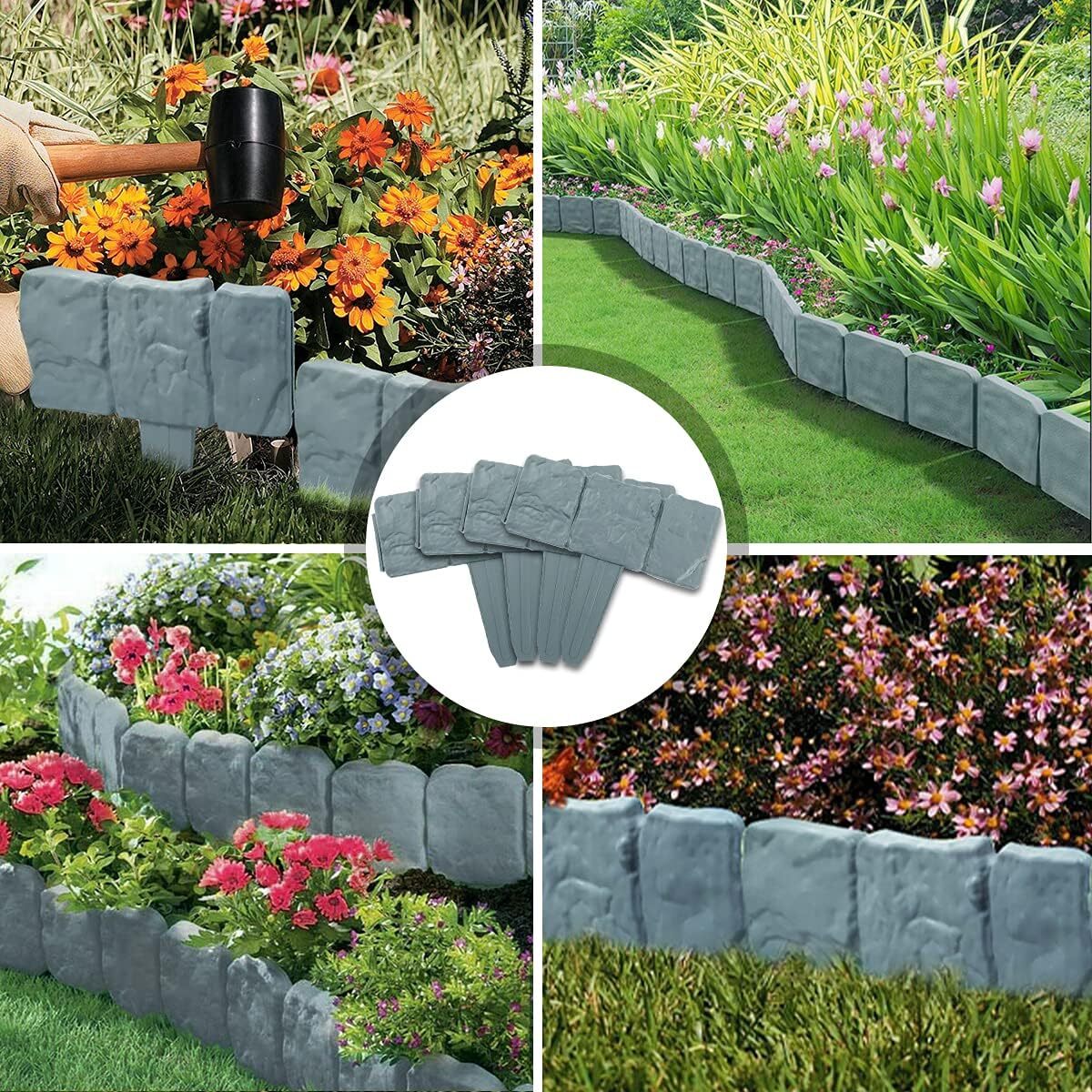 Natural Stone Garden Edging Natural Scalloped Edging Lakefell Grey