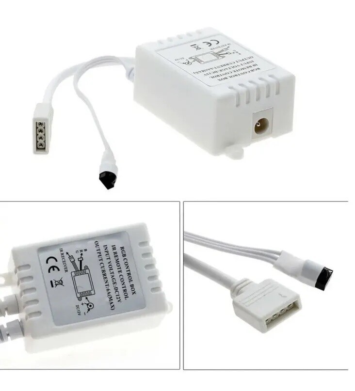 4-Pin 12v RGB LED Strip Controller w/ Functions & Remote for 5050 3528 ...