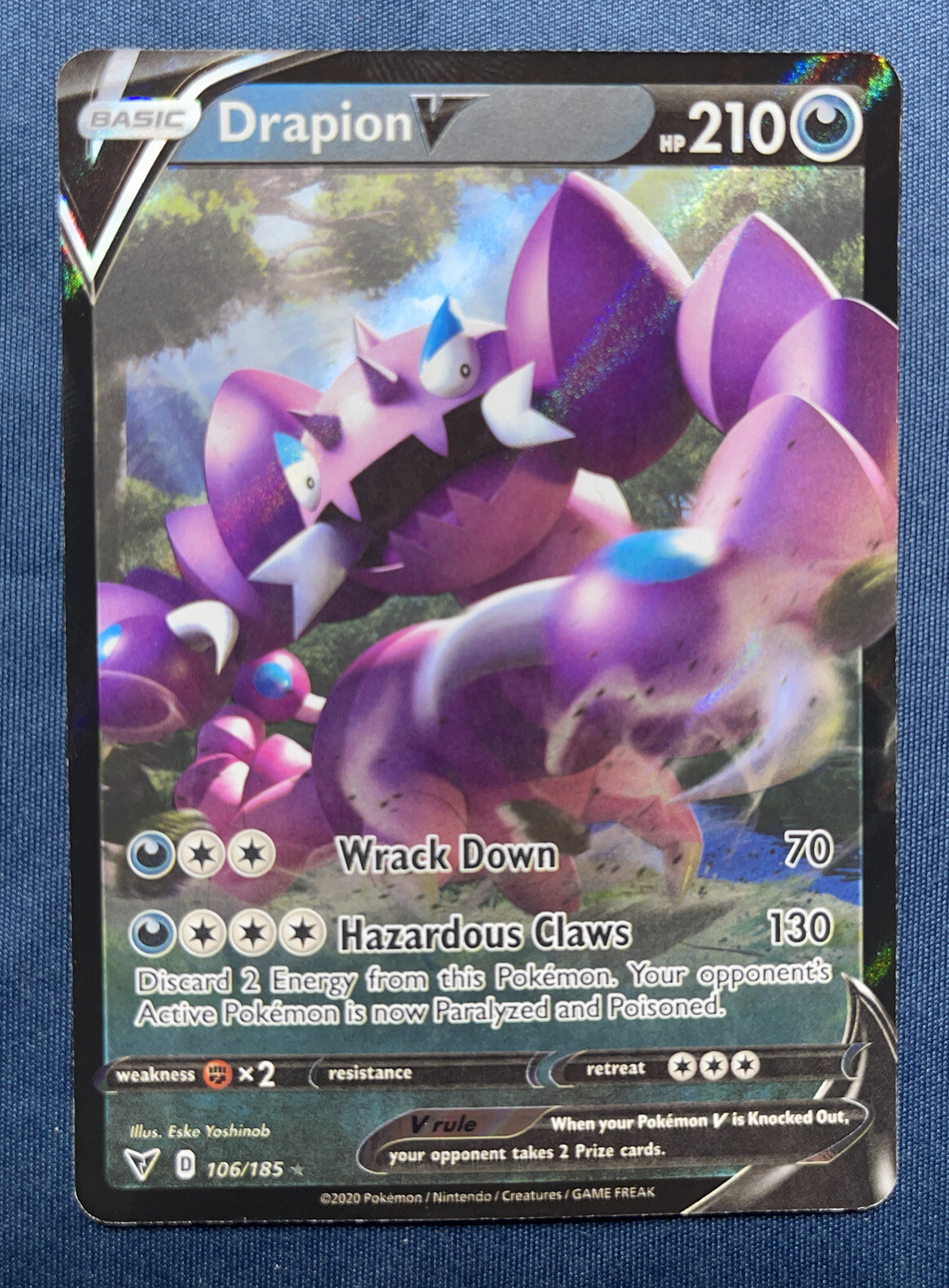 Drapion V 106/185 Vivid Voltage - NM Ultra Rare Full Art Pokémon Card ...