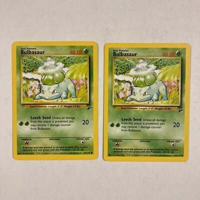 2x Pokémon TCG Bulbasaur 67/130 Base Set 2 cards | eBay