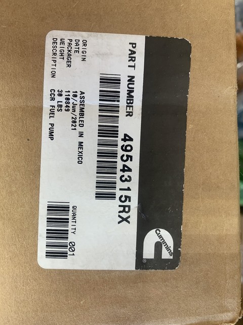 Cummins Fuel Pump Caps 4954315RX Never for sale online | eBay
