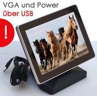 Mini Monitor Mimo UM-1080C-G 1280x800 USB 10-PUNKT Touchscreen F ...