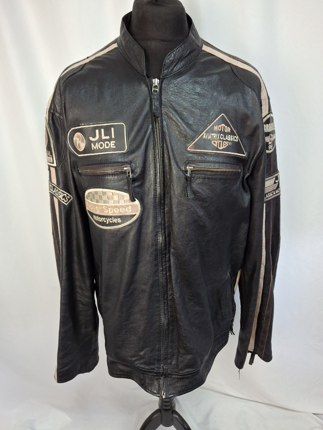 Aviatrix Soft Lambs Leather Biker Jacket Casual Motor… - Gem