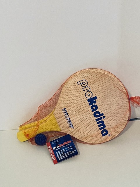 Pro Kadima Orginal Wooden Beach Paddle Ball Set 2 Paddles Game Tennis ...