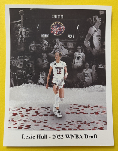 Lexie Hull Indiana Fever 2022 WNBA Draft Custom ACEO Rookie Postcard RC ...