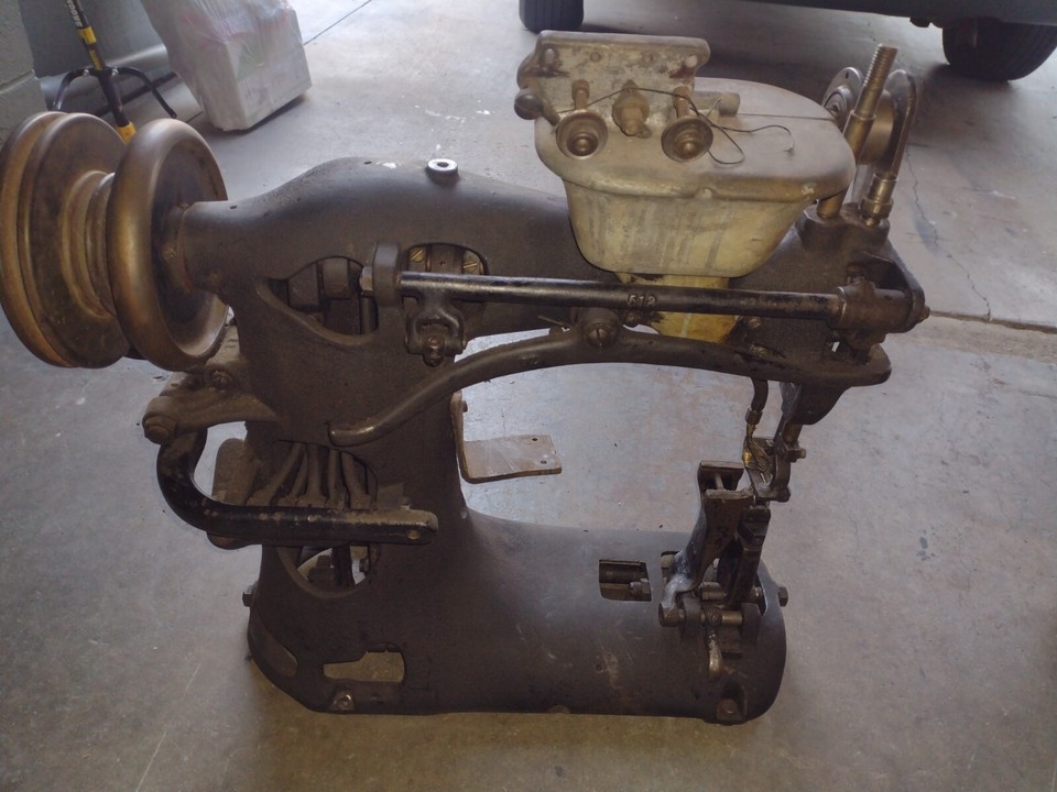 Puritan sewing machine, chain stitch, red wing boots, bootmaking ...