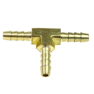 2Pcs Brass Hose Barbed T Fitting 1/4" Hose ID Barb Tee | eBay