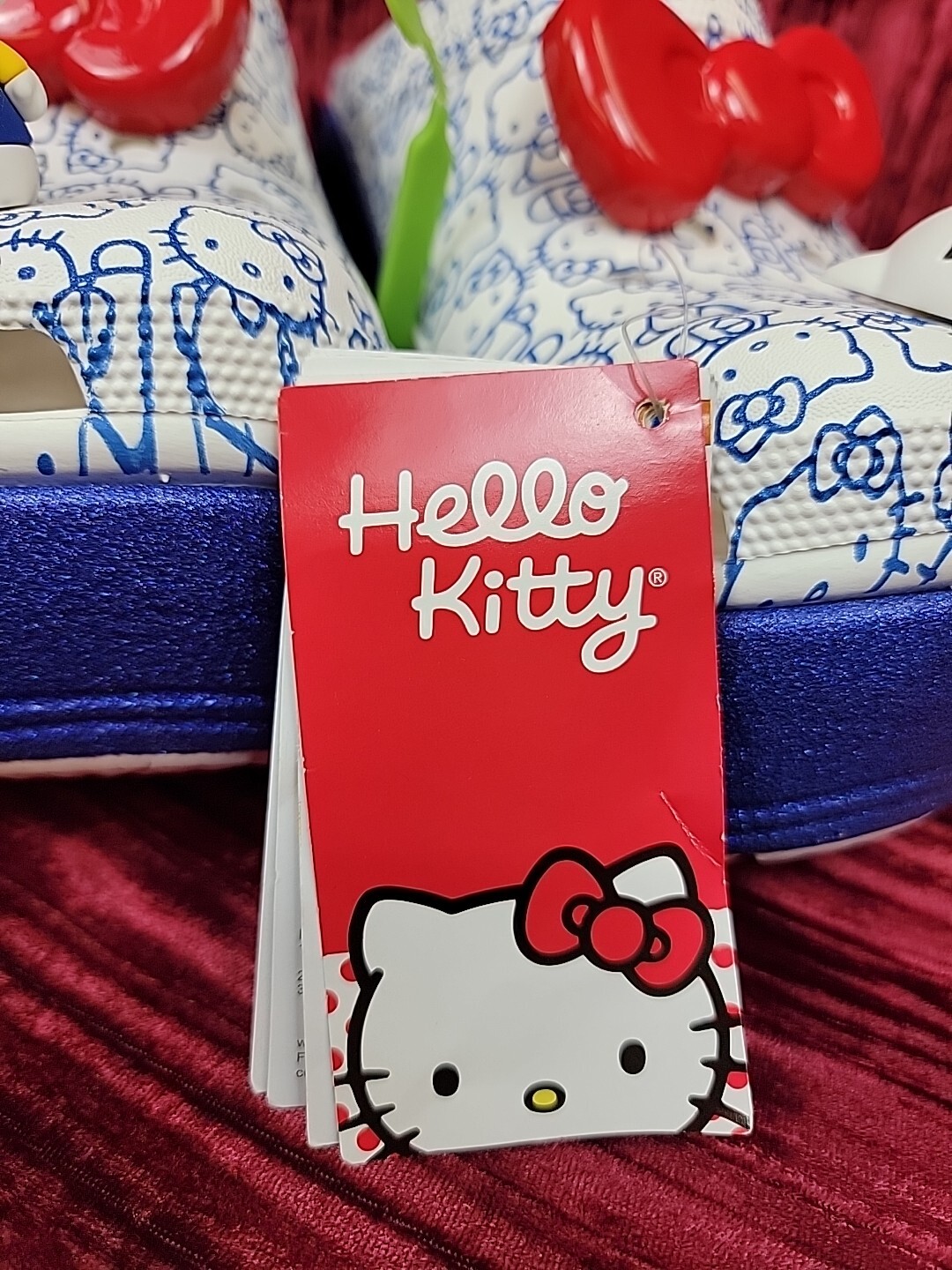 NEW Crocs Hello Kitty 50th Anniversary Blue Glitter Siren Clog Womens ...
