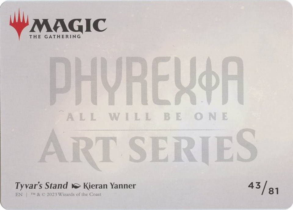 MTG ART SERIES, TYVAR'S STAND Gold Stamped Signature By Kieran Yanner ...