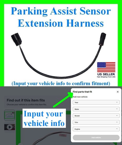 fits Chevy GMC Parking Assist Sensor Extension Harness Connector Plug ...