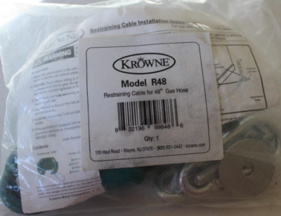Krowne Model R48 Restraining cable and mounting hardware New in Sealed ...