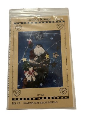 Christmas Twinkle Kringle 12” Santa Doll Pattern Homespun At Heart ...