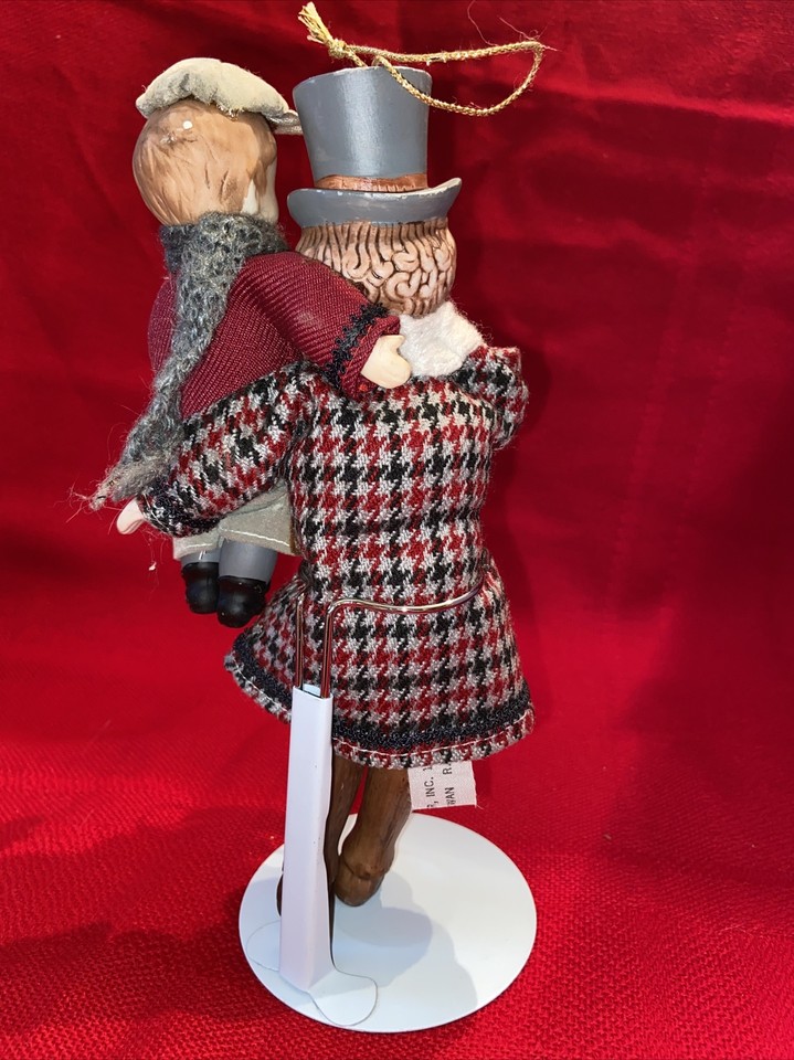 Kurt Adler Bob Cratchit and Tiny Tim Porcelain Figurines /ornament 1983 ...